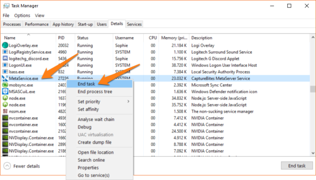 MetaServer is locked up (red error), and restarting doesn’t fix it ...